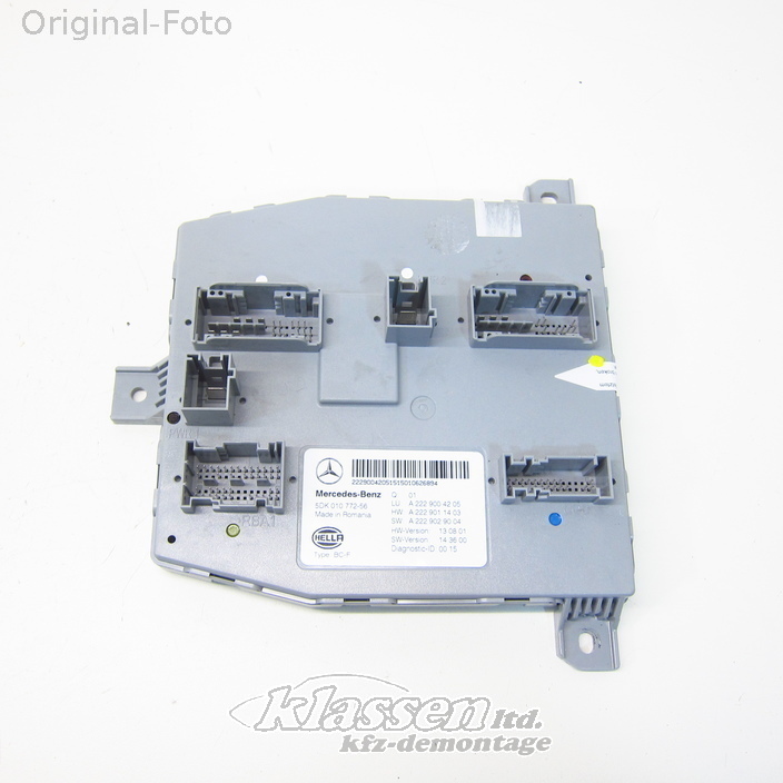 Purchase control unit Mercedes S-KLASSE W222 A2229004205 A2229011403 ...